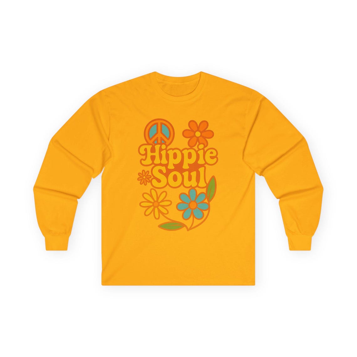 Retro Hippie Soul Long Sleeve Tee | Unisex Fashion Shirt, Vintage ...