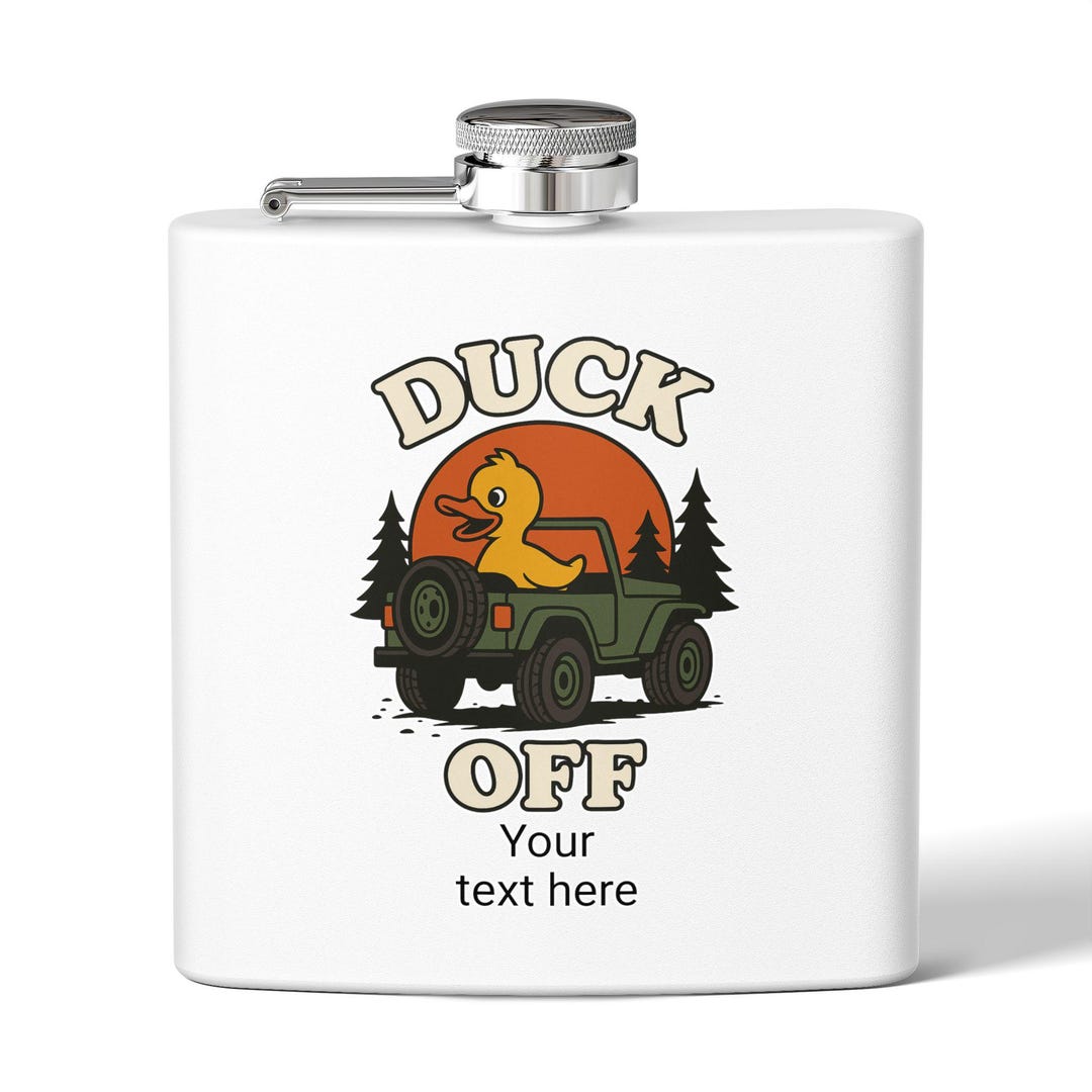 Duck off Stainless Steel Flask - Fun Gift for Outdoor Enthusiasts ...