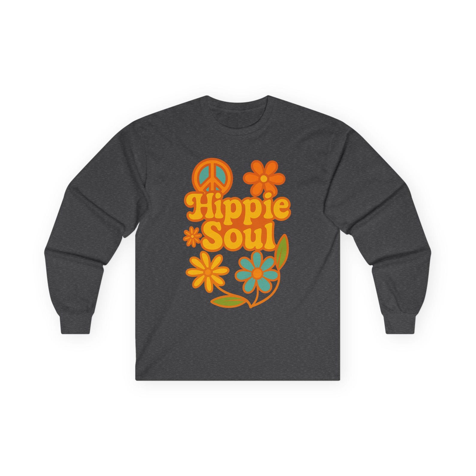 Retro Hippie Soul Long Sleeve Tee | Unisex Fashion Shirt, Vintage ...