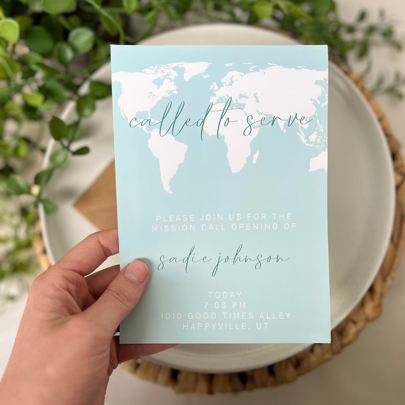 Mission Call Opening Invitation, Editable LDS Template (digital ...