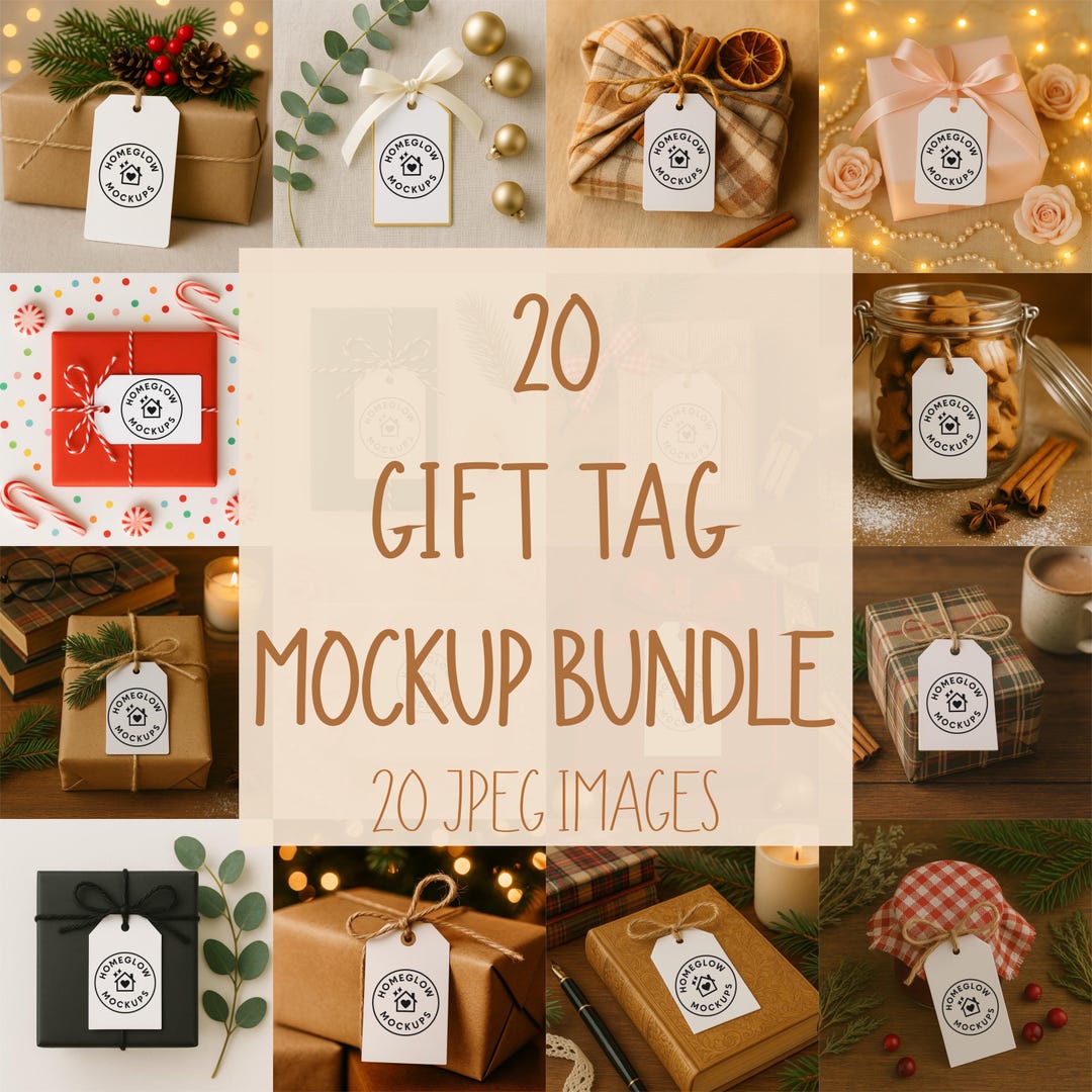 Gift Tag Mockup Bundle - Etsy