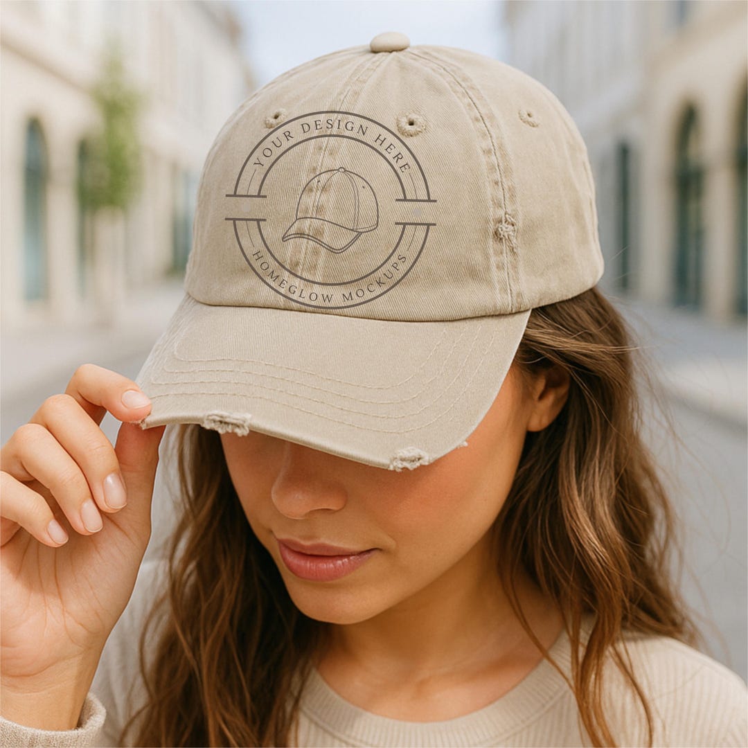 Stone Distressed Cap Mockup District DT600 JPEG - Etsy