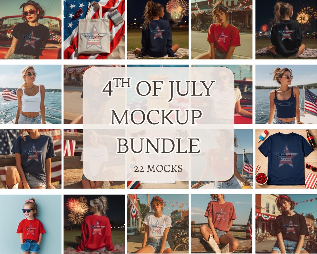 4th of July Patriotic Mockup Bundle | Digital Download - Etsy