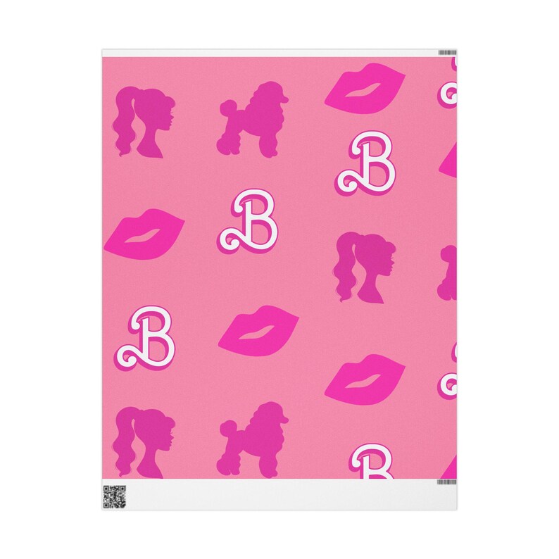 Pink Barbie Style Gift Wrap | Trendy Party Wrapping Paper - Etsy