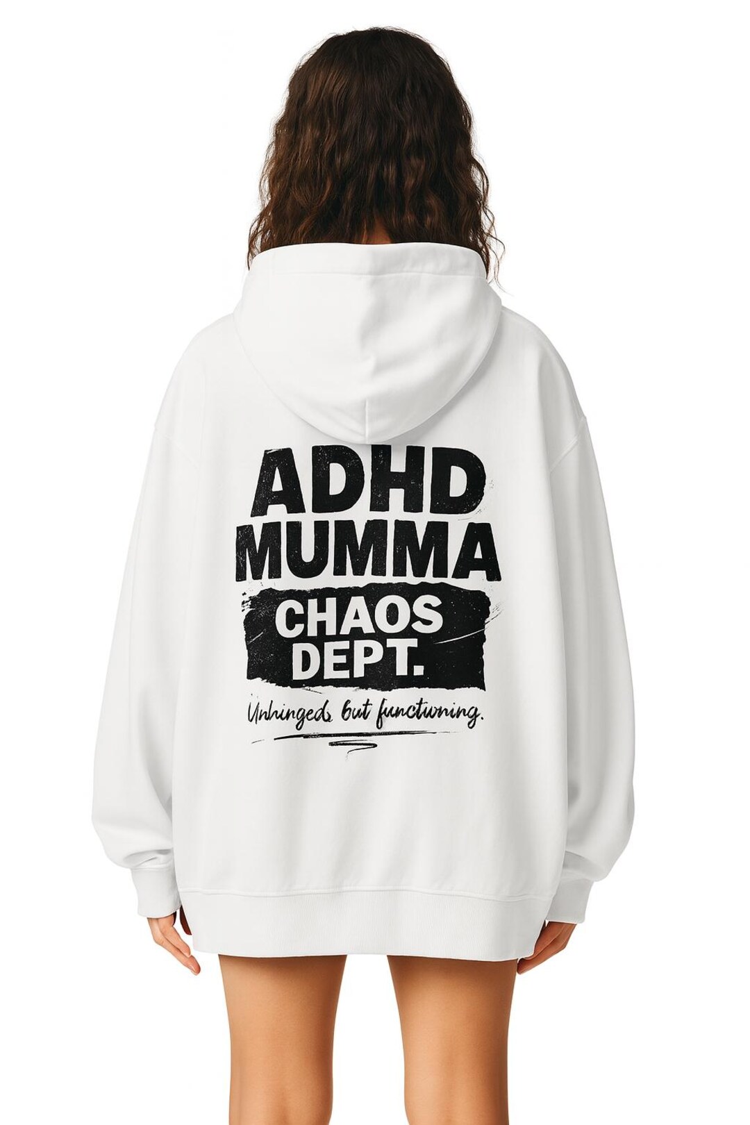 Drop Shoulder Mental Health Hoodie, ADHD Mum Cozy Autumn/winter ...