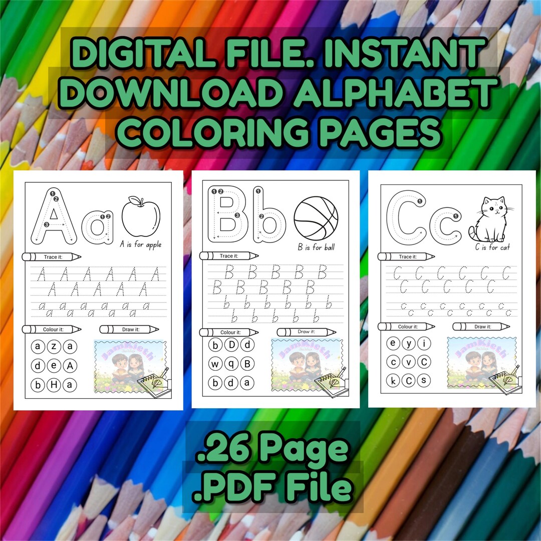 ABC Tracing Worksheet: Alphabet Writing Practice for Toddlers. Fun and ...