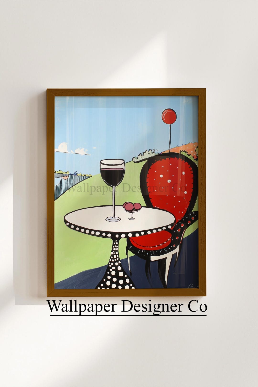 Pop Art Inspired Bistro Scene - Modern Printable Wall Art, Vibrant UPA ...