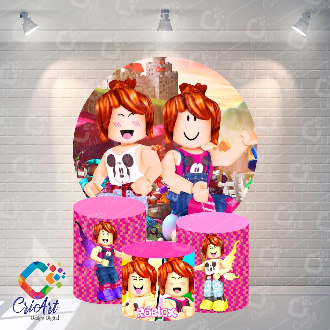 Roblox Birthday Party Backdrop Cover: Round Arch & Cylinder Set - Etsy