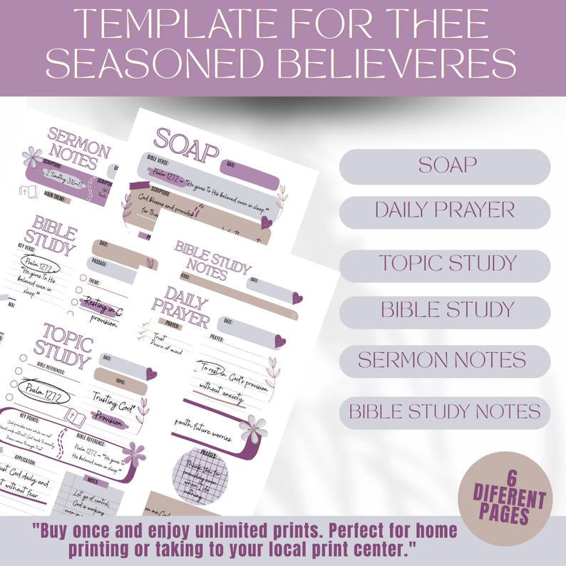 Bible Study Bundle – Editable Canva Bible Study Templates, SOAP Method ...