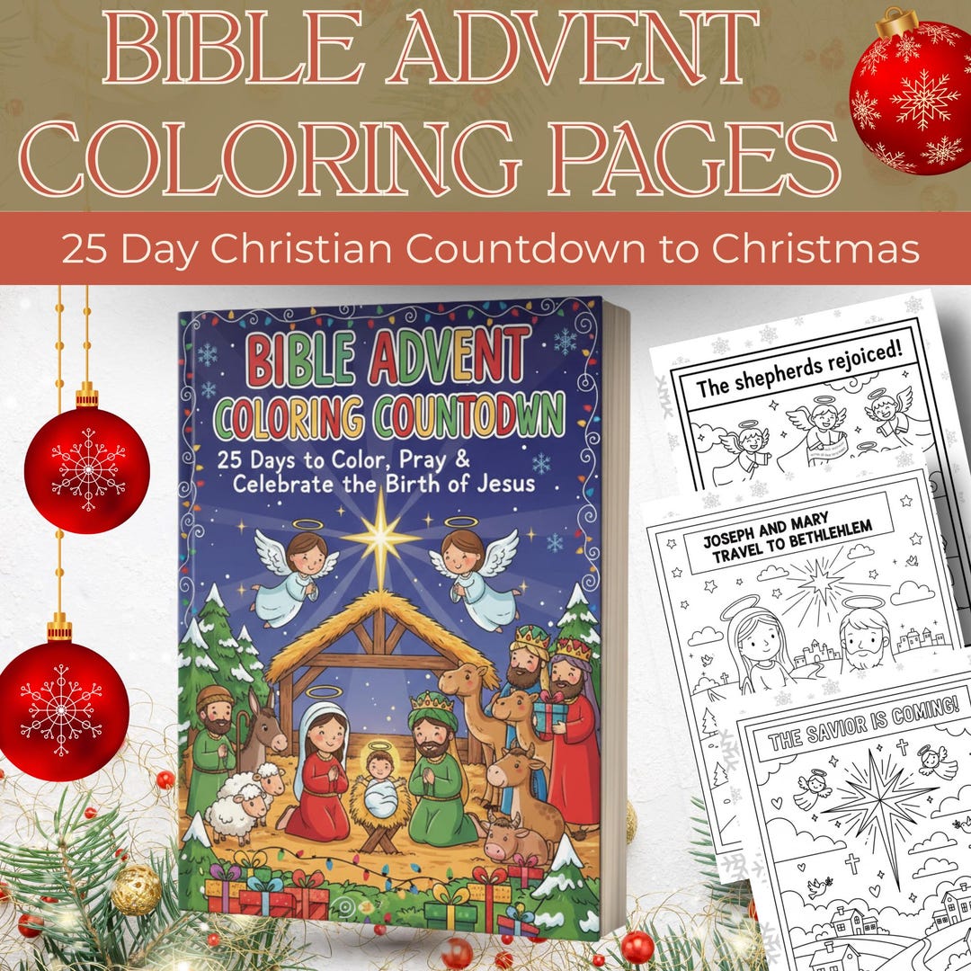 Bible Advent Coloring Pages,christmas Coloring Book,bible Activities ...