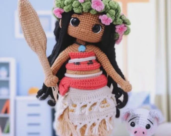 Muñeca Moana Patrón De Tejido - Spanish Pattern - Etsy Canada