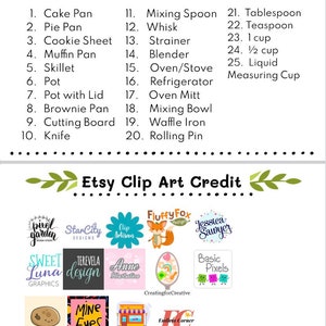 SET 1 PRINTABLE 20 Dramatic Play Recipe Cards for Kids Play Pretend ...