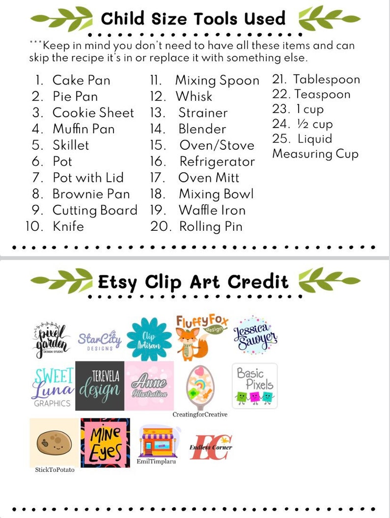 SET 1 PRINTABLE 20 Dramatic Play Recipe Cards for Kids Play - Etsy