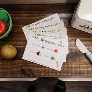 SET 1 PRINTABLE 20 Dramatic Play Recipe Cards for Kids Play Pretend ...