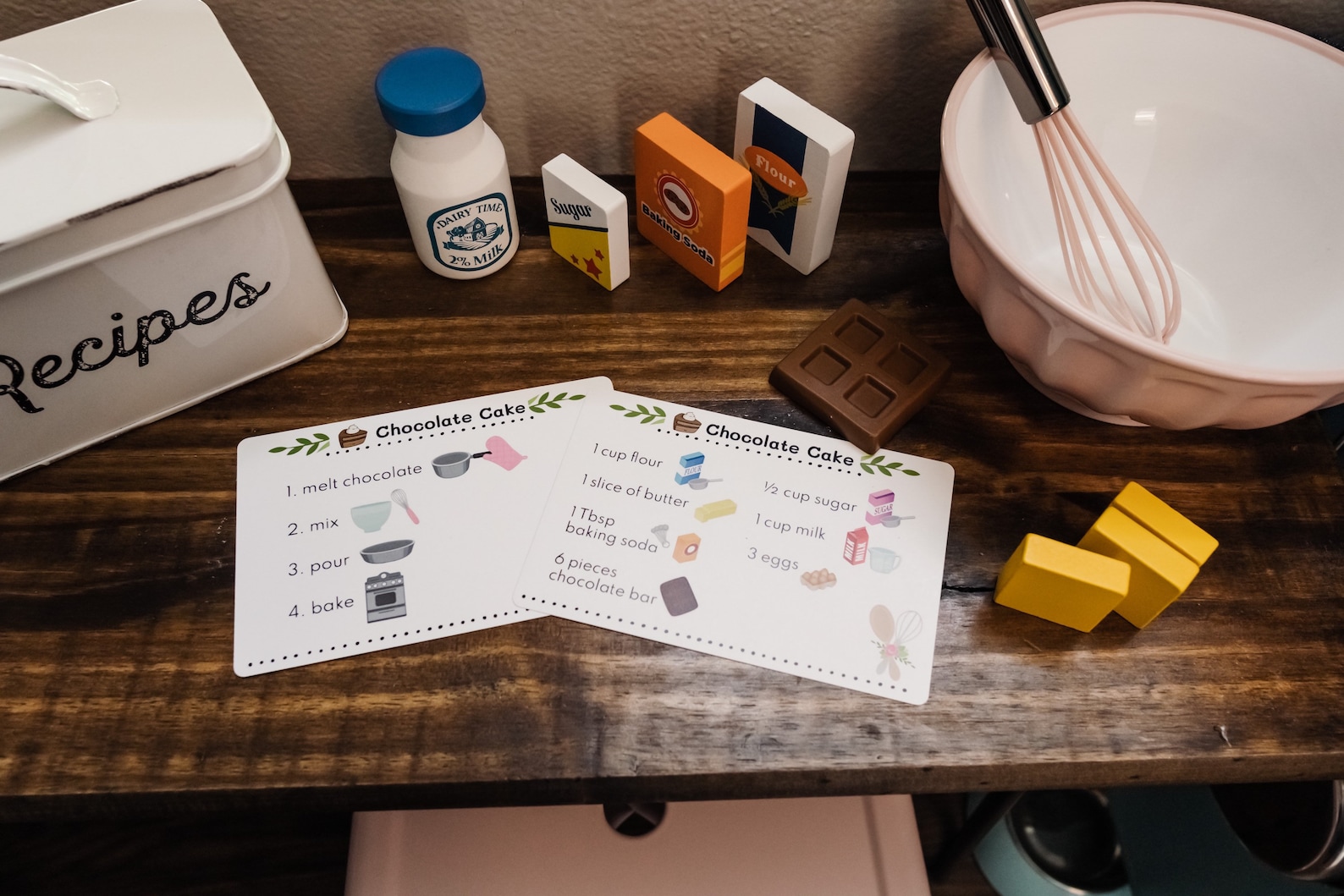 SET 1 PRINTABLE 20 Dramatic Play Recipe Cards for Kids Play - Etsy