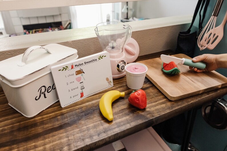 SET 1 PRINTABLE 20 Dramatic Play Recipe Cards for Kids Play Pretend ...