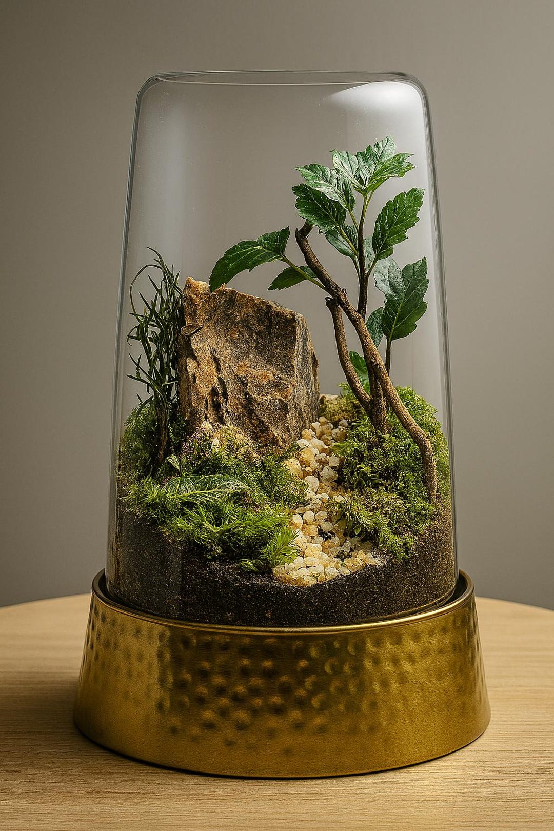 Enchanted Forest Terrarium With Live Moss & Dragon Stone | Miniature ...