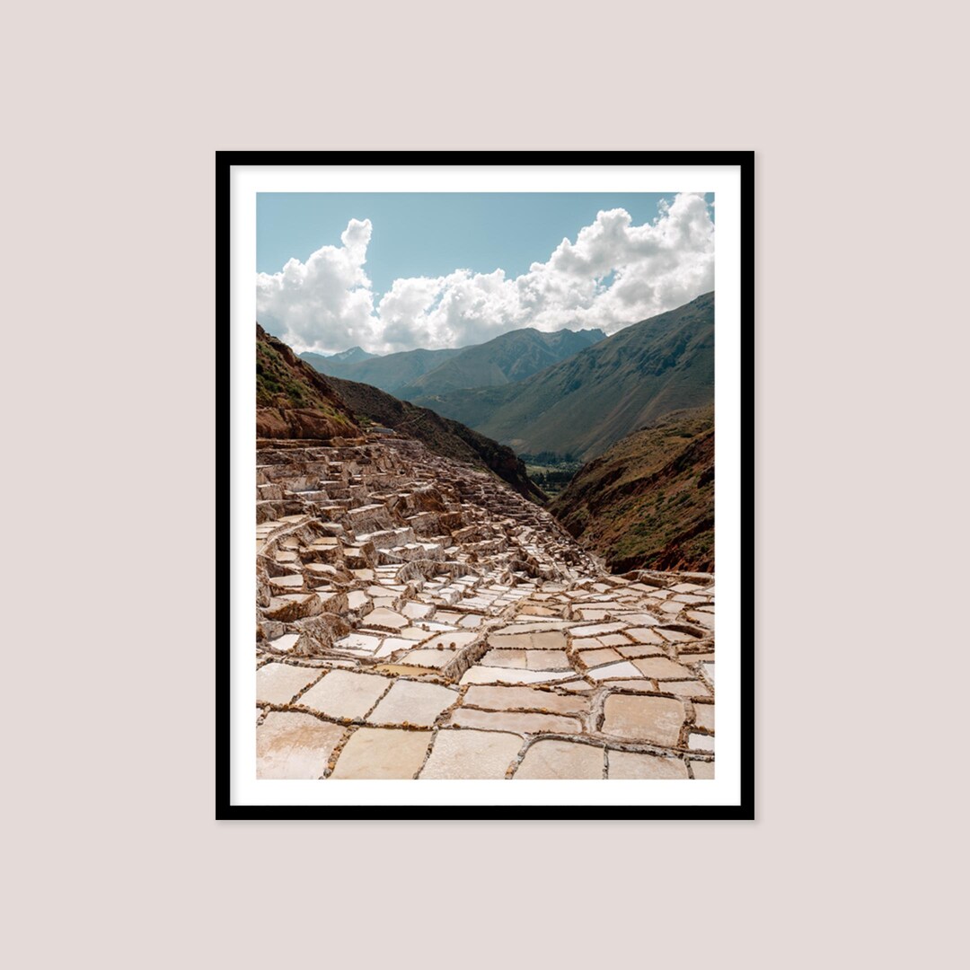 Peru Print | Maras Salt Mines Peru Print | Sacred Valley Andes ...