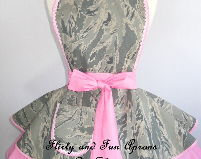 Air Force Tiger Stripe Apron you Pick the Accent Color - Etsy