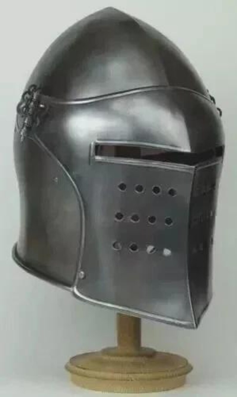 Medieval Barbuta Knight Helmet 18 Gauge Steel Templar Replica Wearable ...