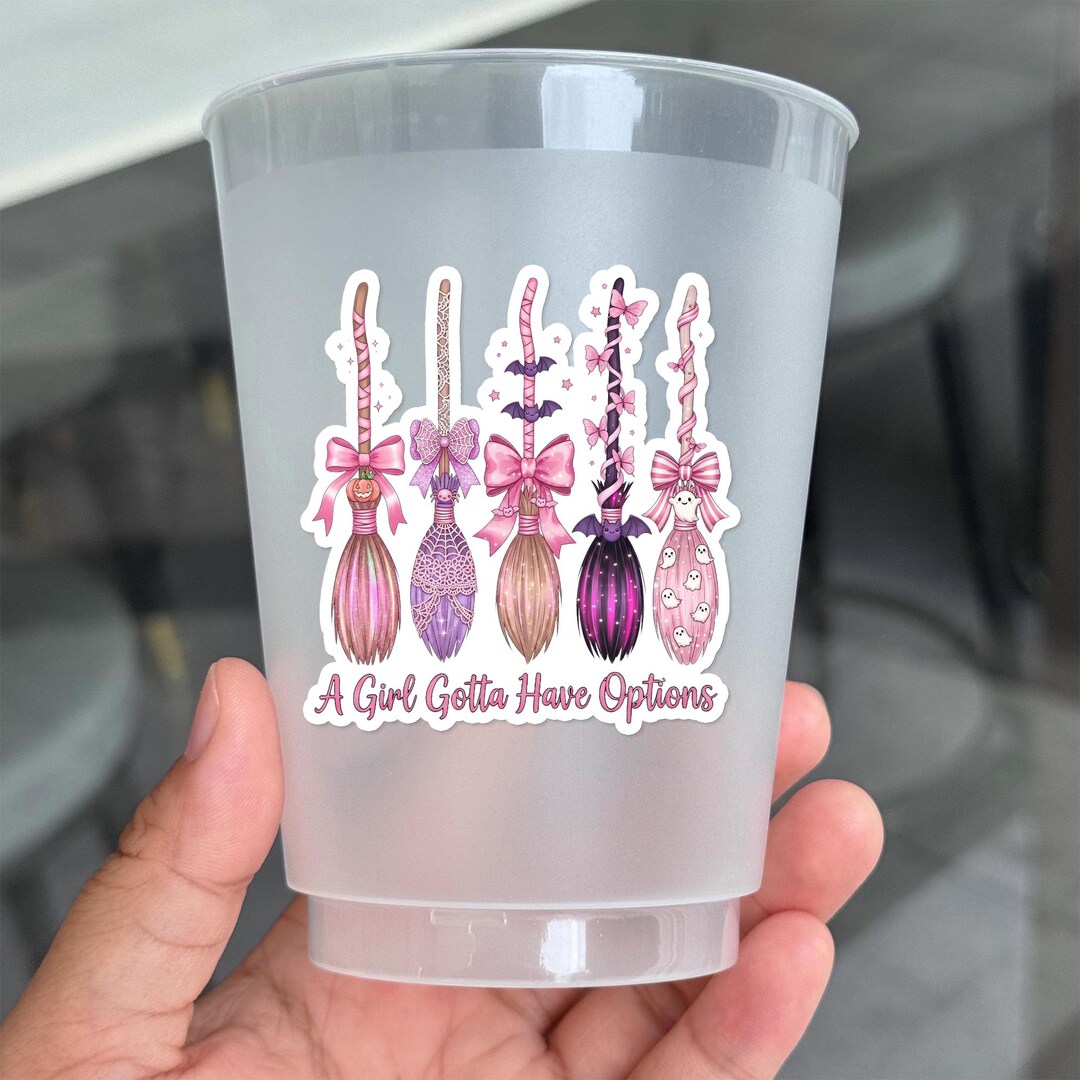 Coquette Halloween Sticker: A Girl Gotta Have Options Witch Brooms ...