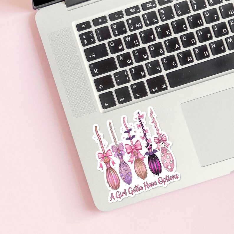 Coquette Halloween Sticker: A Girl Gotta Have Options Witch Brooms ...