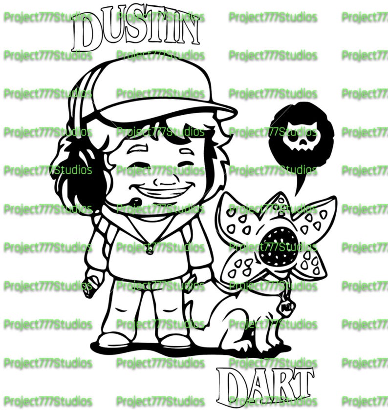Dustin & Dart | Stranger Things SVG DXF PNG Pdf Jpg |tv Series Svg | Tv ...
