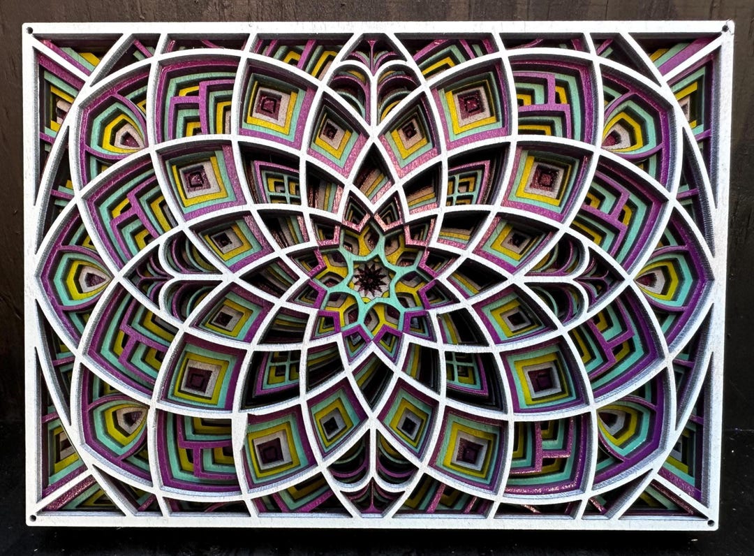 Multi-layer Wood Wall Art - Curve Design - Etsy