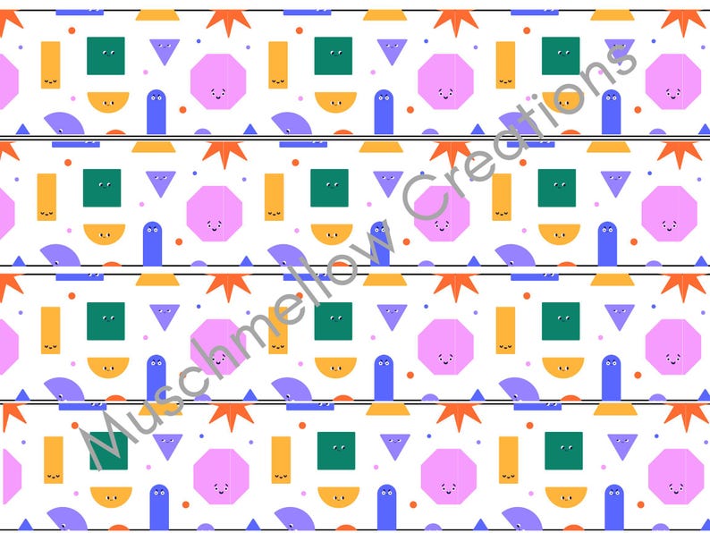 Shapes Bulletin Board Border | Digital Download Printable Classroom ...