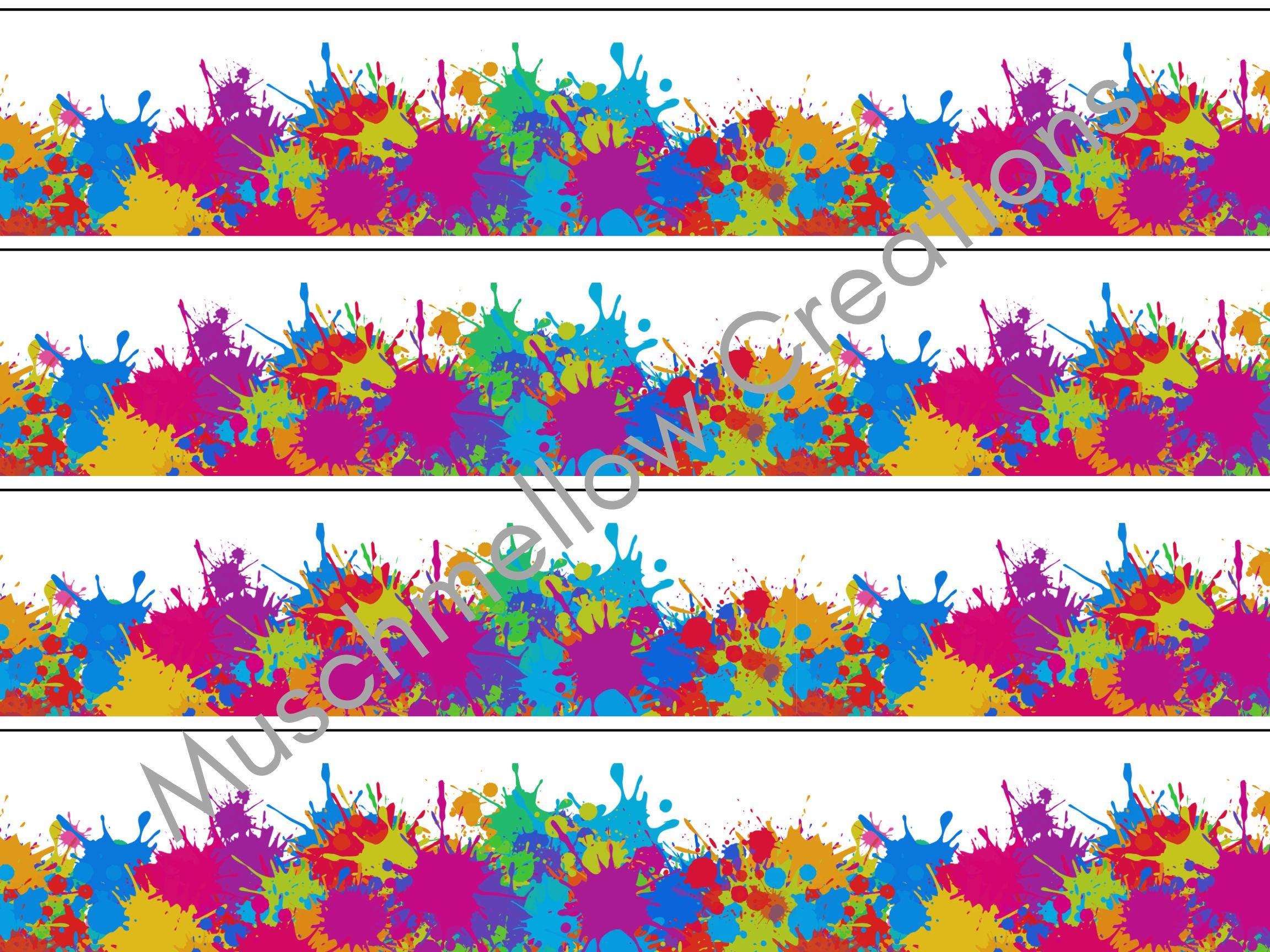 Paint Splatter Bulletin Board Border | Digital Download Printable ...