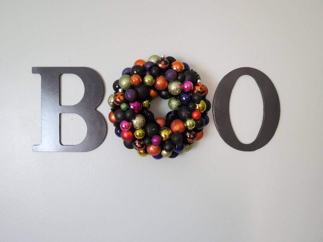 Halloween BOO Wall Decor: Ornament Wreath, Magazine Featured - Etsy