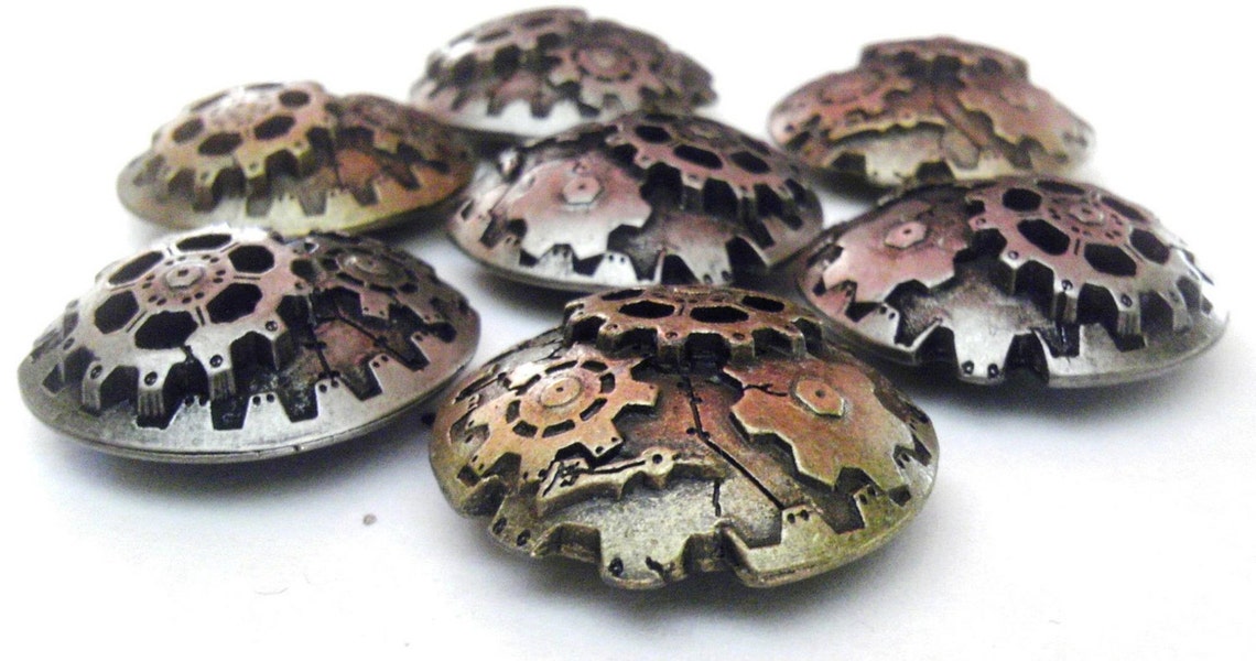 Steampunk 3D Gear Buttons - Etsy