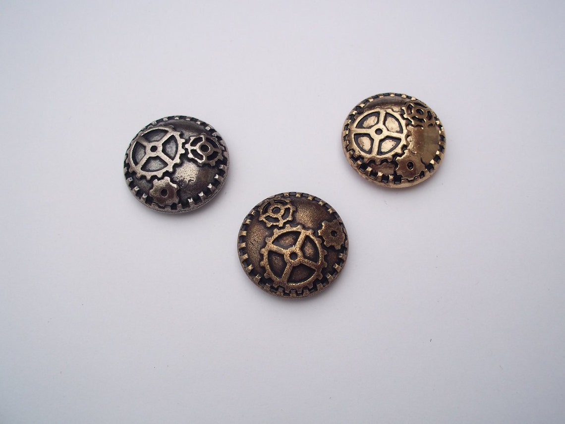 Steampunk Gear Buttons - Etsy