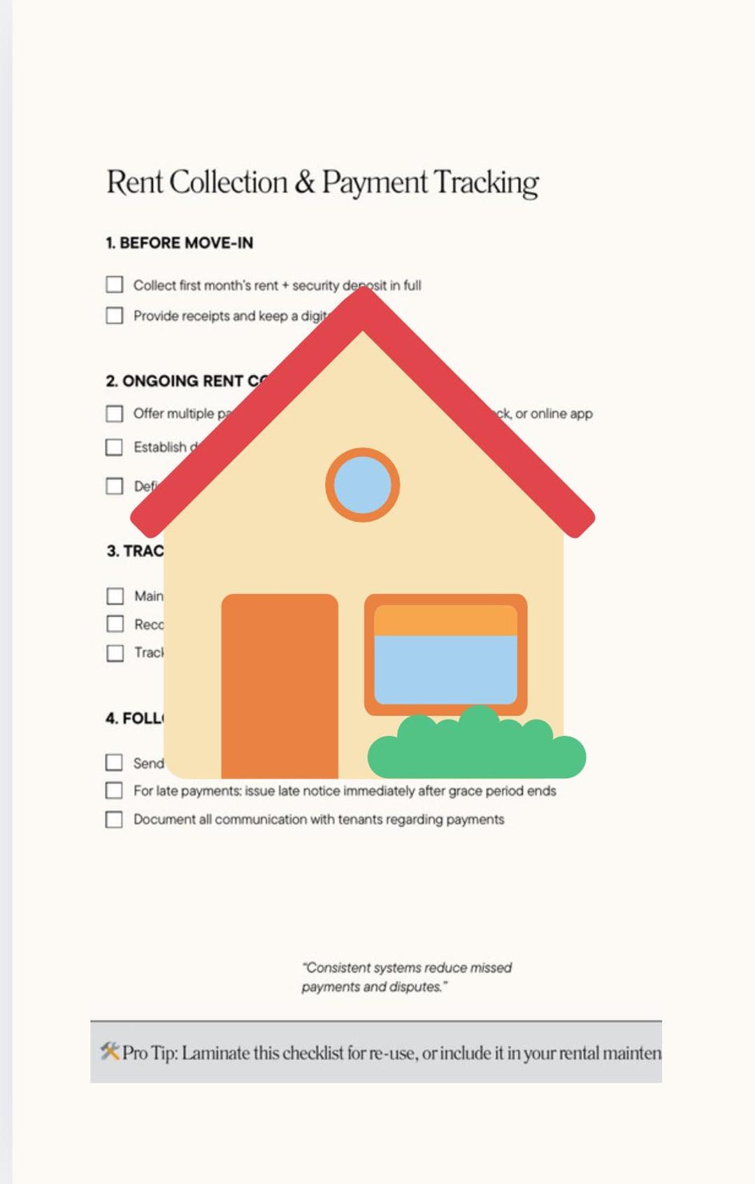 50% OFF | Rent Payment Tracker | Landlord Printable Form | Rental ...