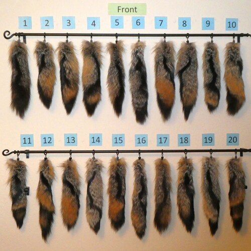 Eco Friendly Frost/indigo Fox Tails | Etsy