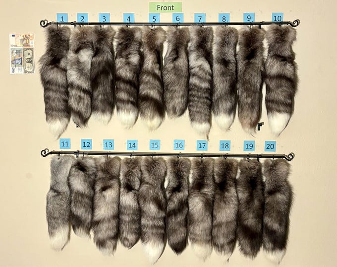 Eco Friendly Frost/indigo Fox Tails - Etsy