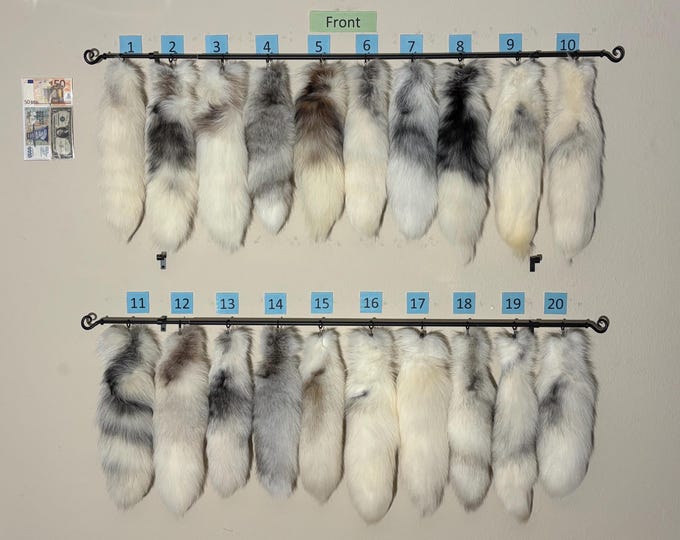 Eco Friendly Platinum Fox Tails - Etsy