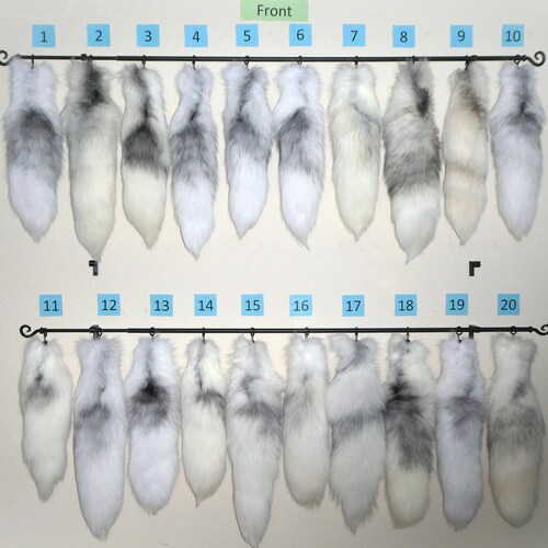 Eco Friendly Frost/indigo Fox Tails | Etsy