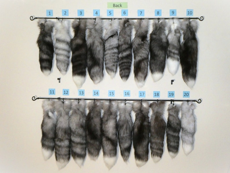 Eco Friendly Frost/indigo Fox Tails - Etsy