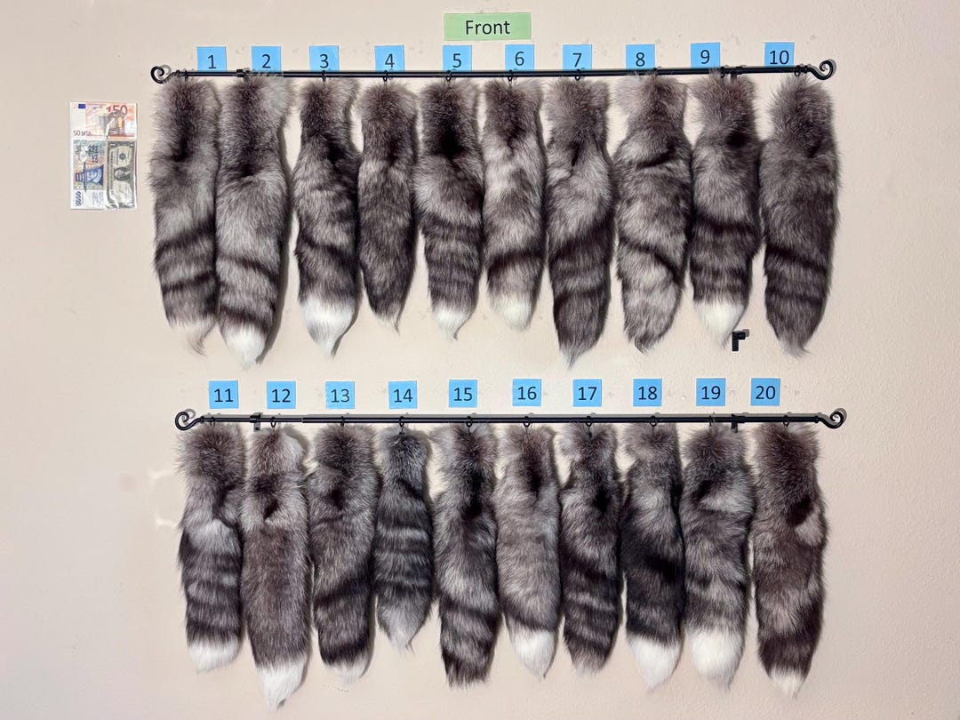 Eco Friendly Frost/indigo Fox Tails - Etsy