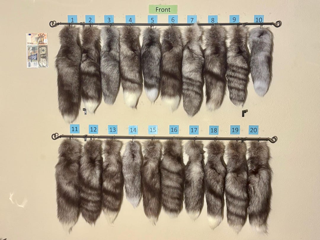 Eco Friendly Frost/indigo Fox Tails - Etsy
