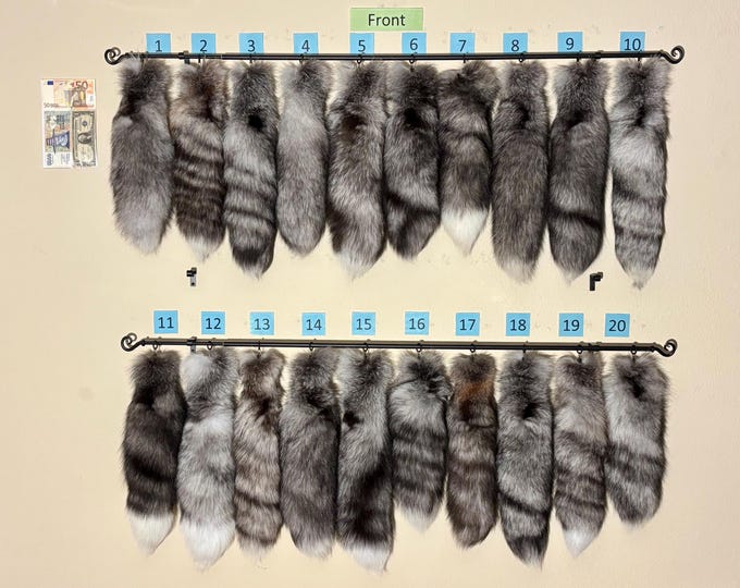 Eco Friendly Frost/indigo Fox Tails - Etsy
