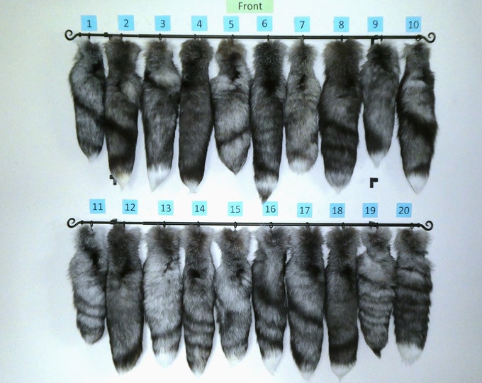 Eco Friendly Frost/indigo Fox Tails - Etsy