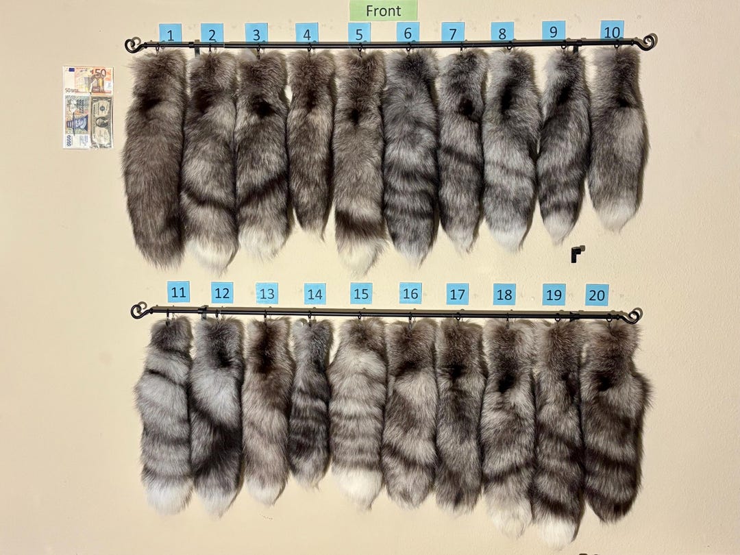 Eco Friendly Frost/indigo Fox Tails - Etsy