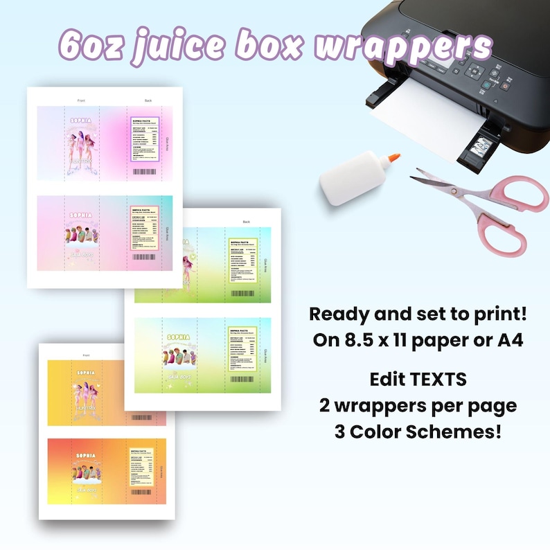 Kpop Juice Box Wrapper Label | Saja Boys, Huntrix (digital Download) - Etsy