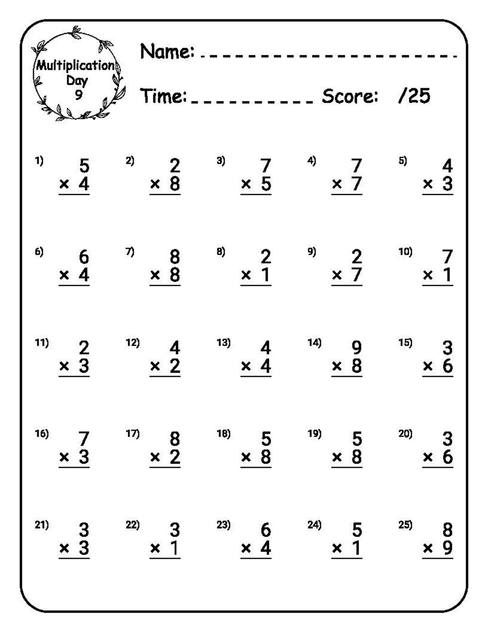 Math Workbook - Multiplication - Etsy