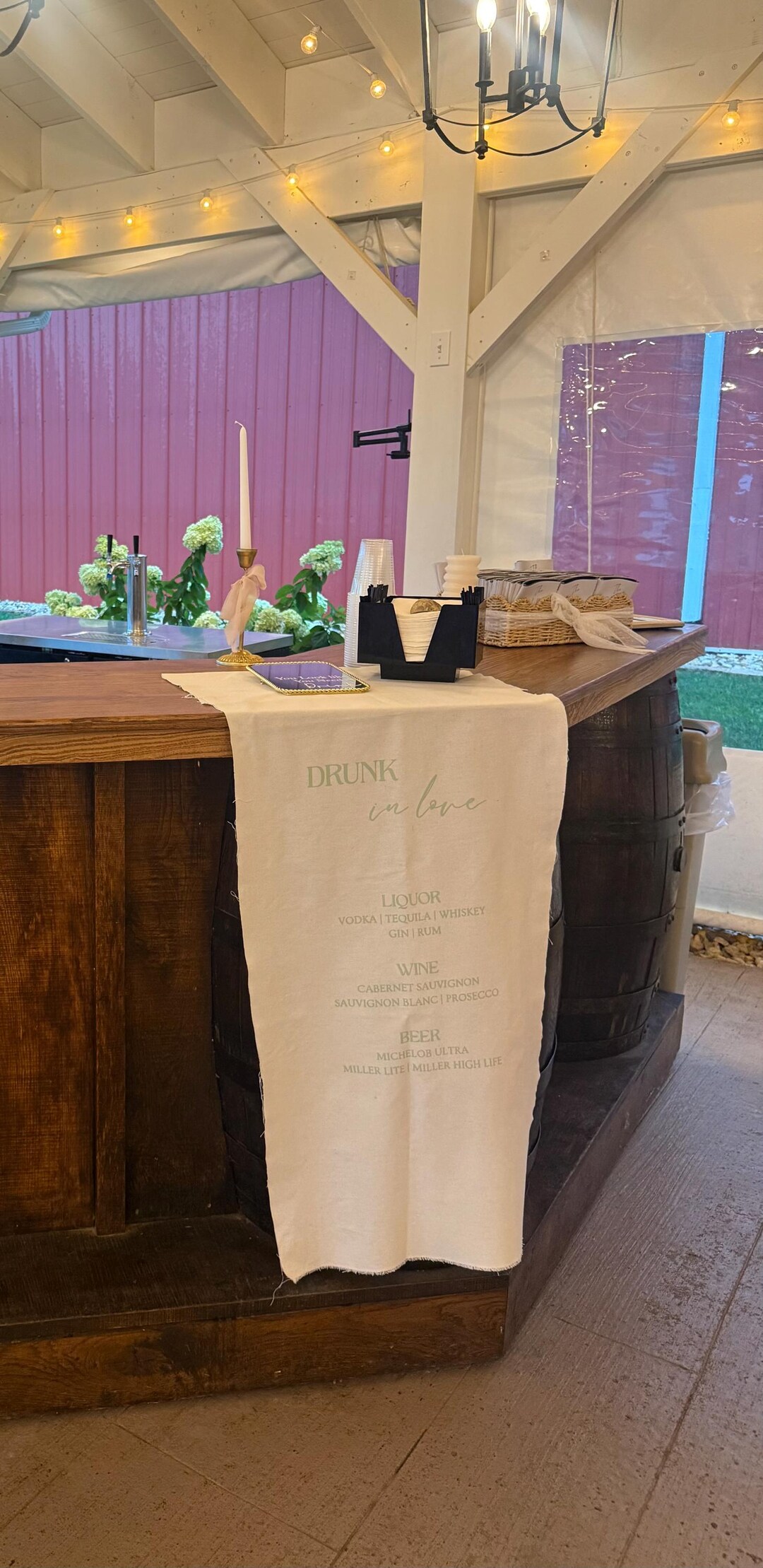 Personalized Wedding Cloth Bar Sign | Custom Bar Decor | Bridal Shower ...