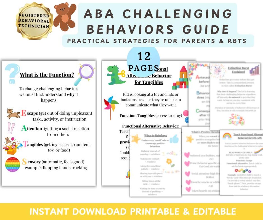 ABA Challenging Behaviors Guide: Easy Therapeutic Strategies for ...