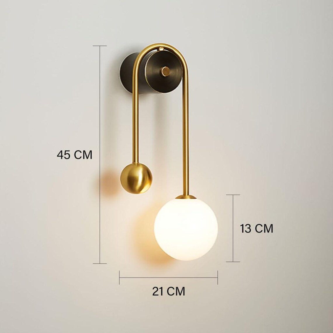 Golden Wall Light – Decorative Lamp With Bulb Included" - Etsy UK