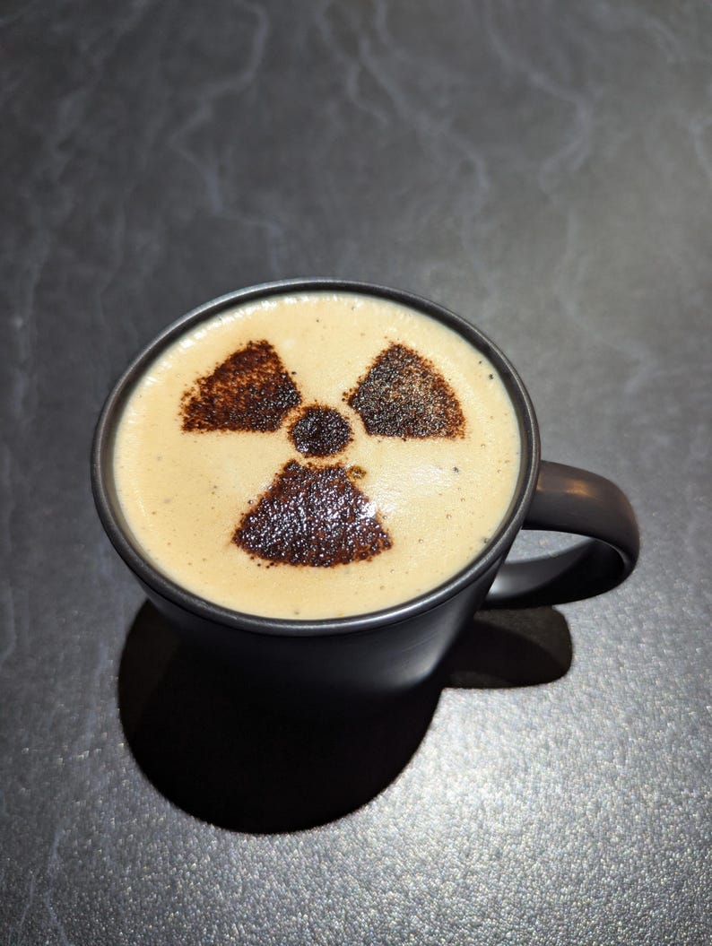 3D Printer Coffee Stencil STL File: Radiation & Biohazard Symbols ...